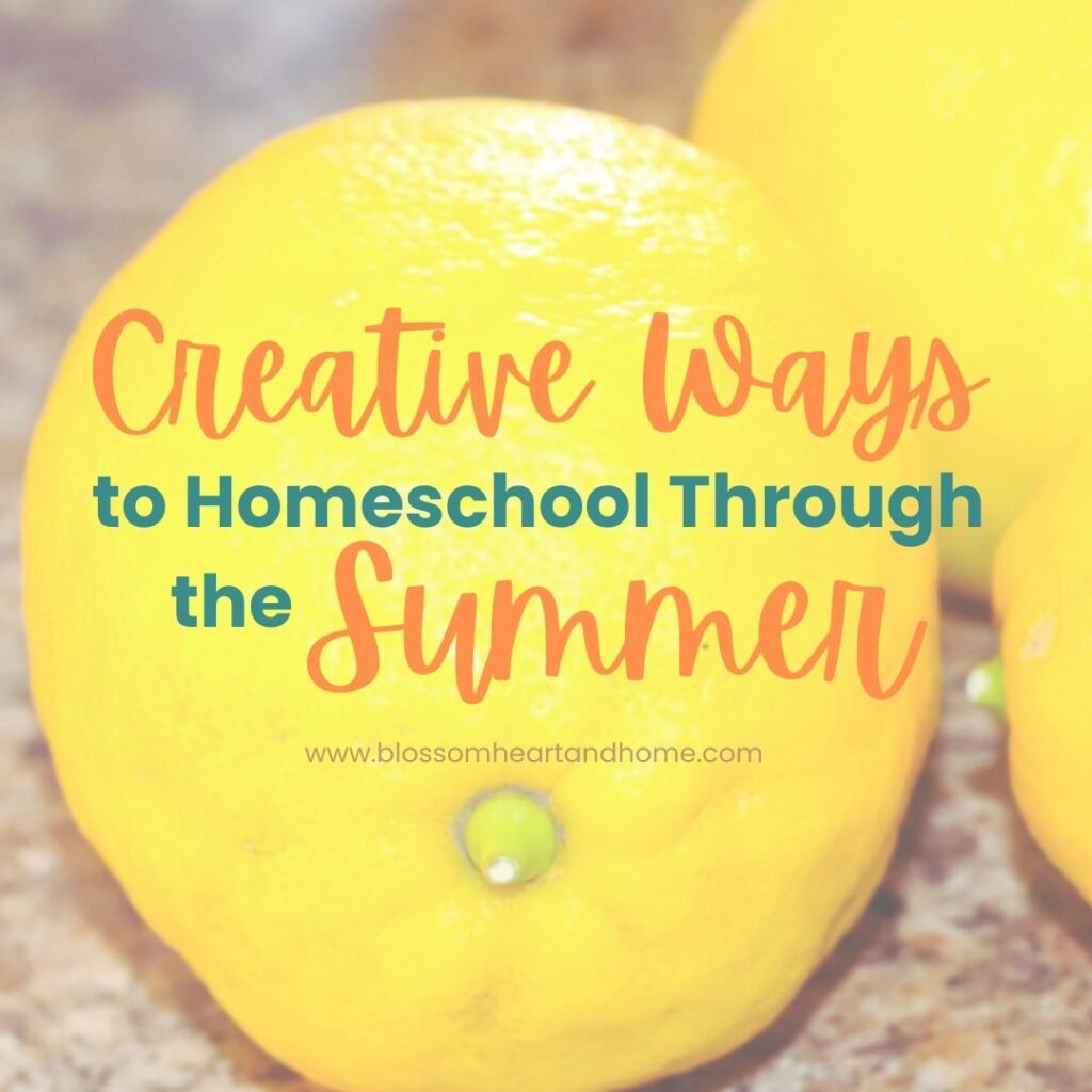 Creative Ways to Homeschool Through the Summer